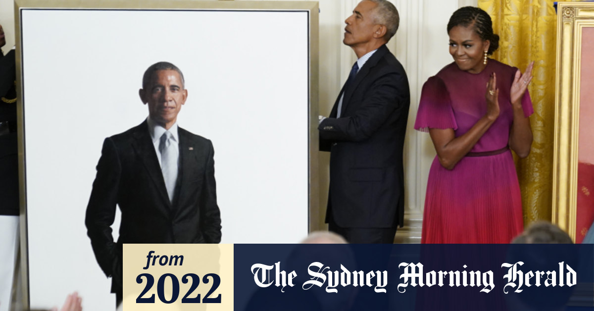 Barack Obama’s White House portrait painting revealed to gasps