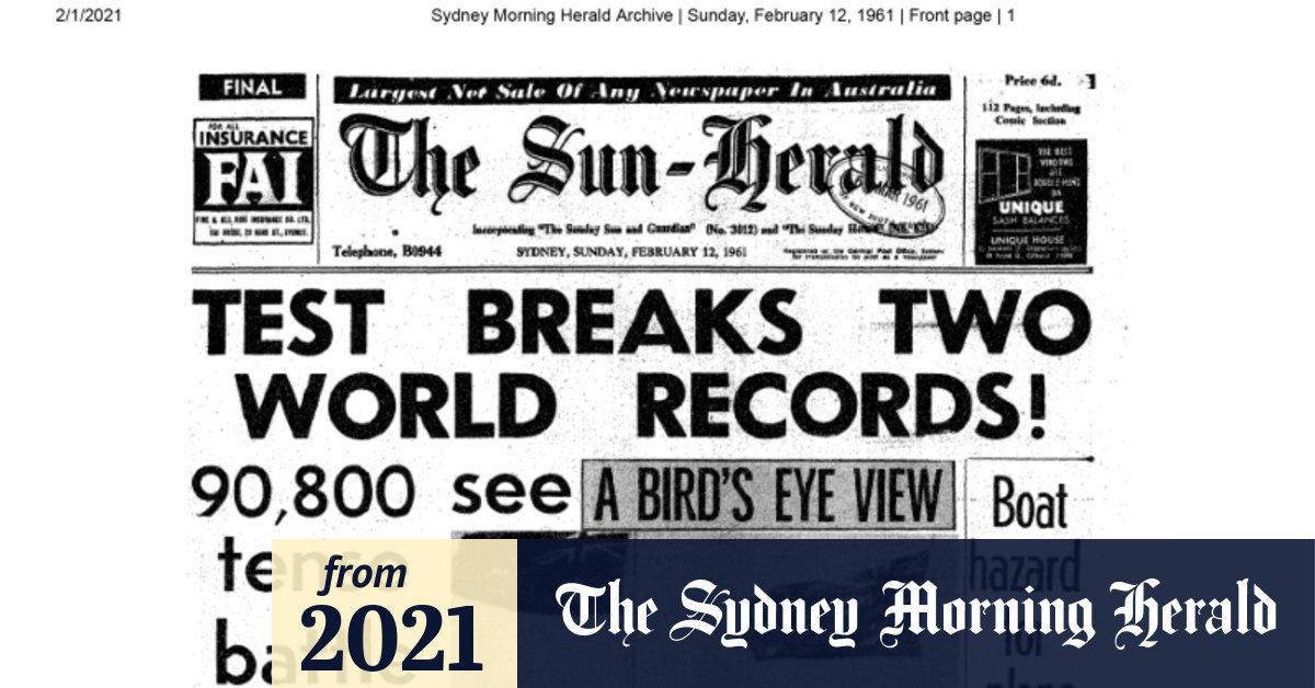 From the Archives, 1961: World record Test crowd at MCG