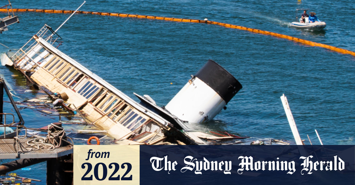 Baragoola ferry: Workers dismantle the former Manly ferry that sunk in ...