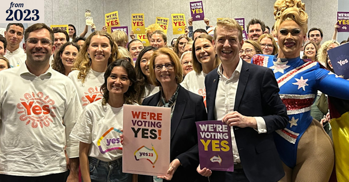 Australian expats at world’s largest AEC voting booth urged to vote Yes