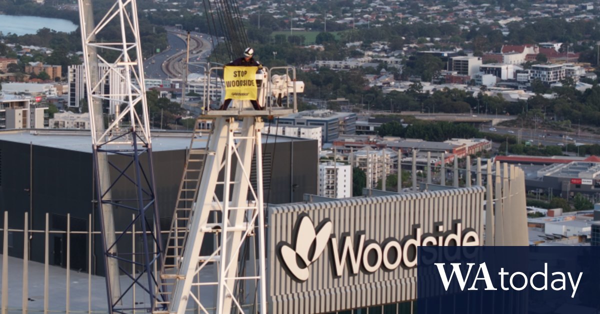 Woodside: Greenpeace protesters target oil and gas giant’s Perth ...