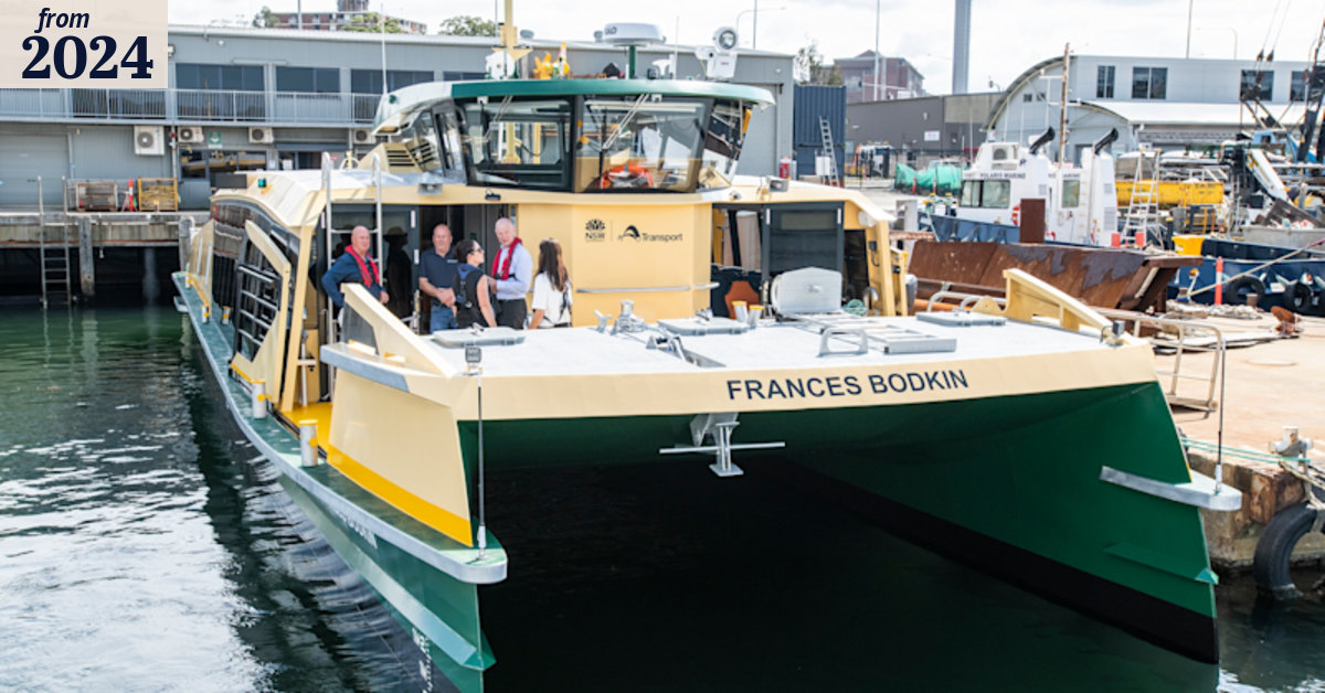 First of new ferries sails into Sydney weeks before starting services