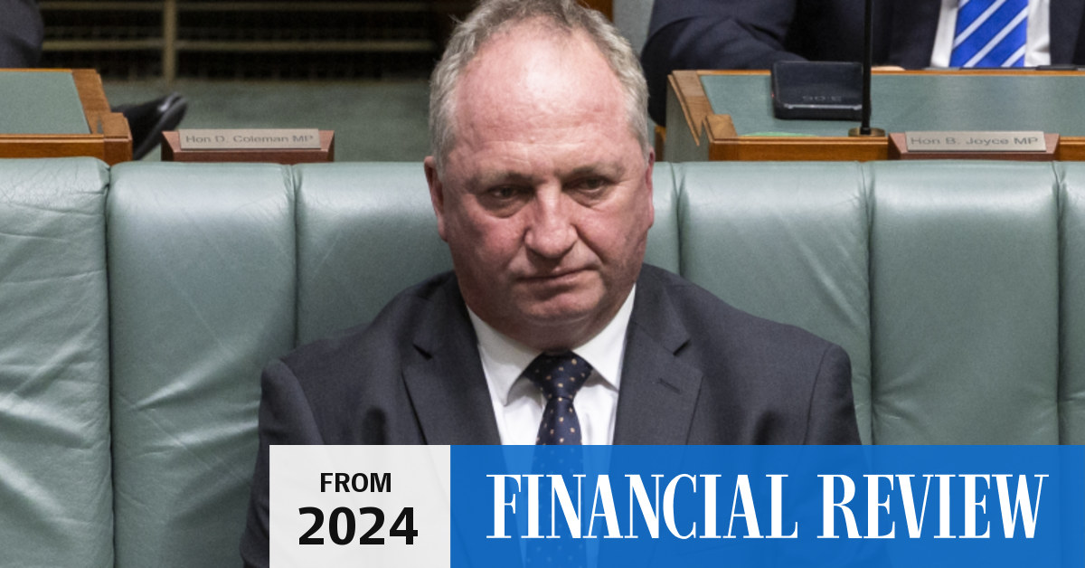 AFR Freshwater poll: Barnaby Joyce’s approval rating among voters sinks ...