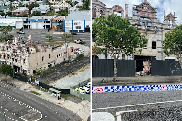 Broadway Hotel fire: Woolloongabba building burns for third time
