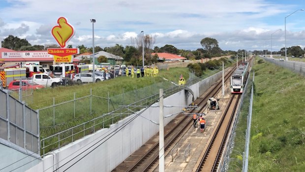 Train line closures after car rolls onto train tracks south of Perth