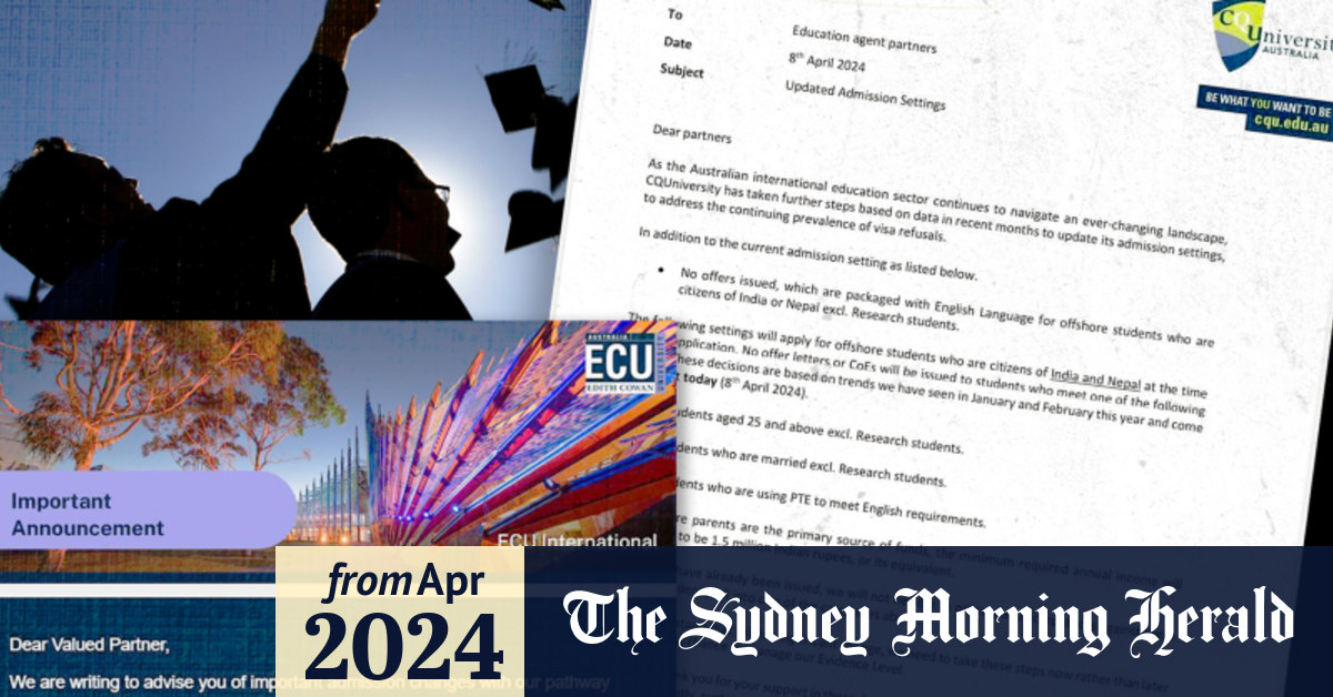 Australian universities ban Indian student applications