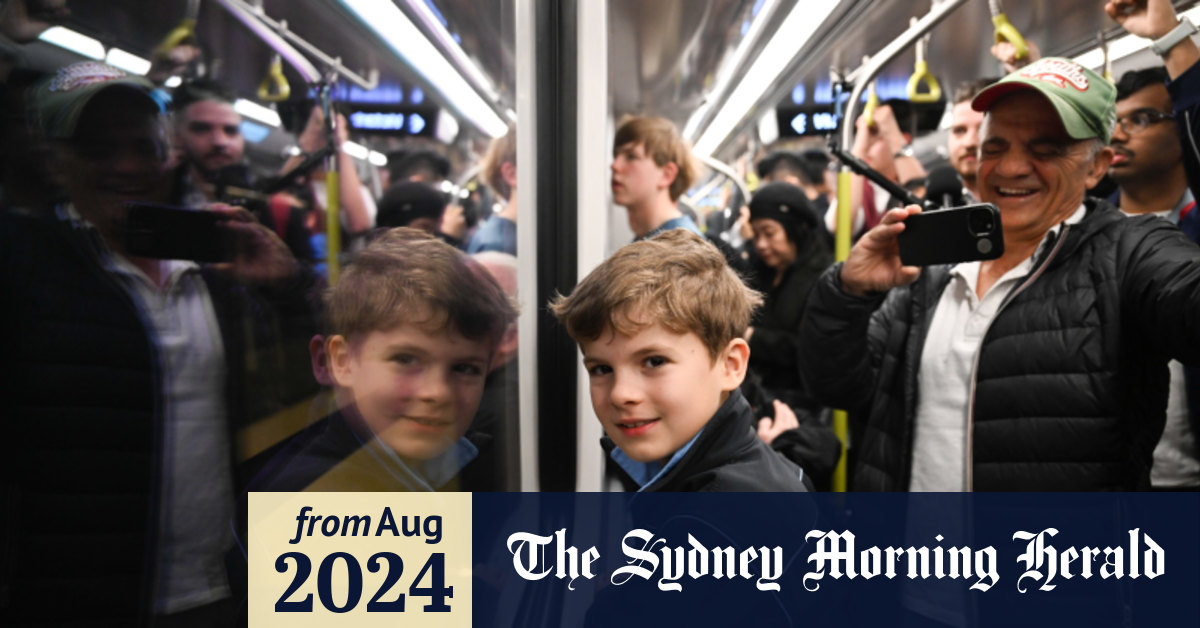 Sydney Metro opening: On board the 4.54 train under Sydney Harbour