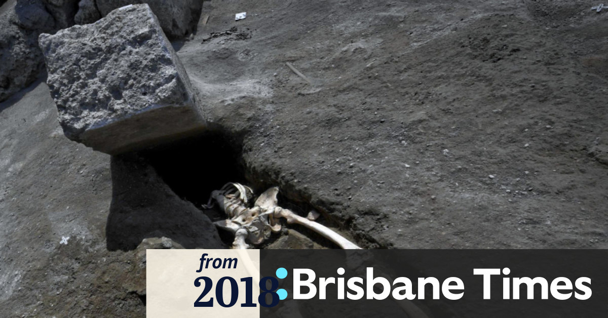 Pompeii find shows man crushed trying to flee Mount Vesuvius eruption