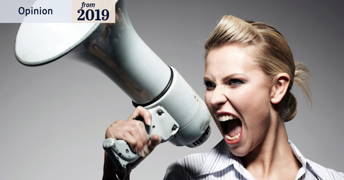 Loud message for talkative co-workers