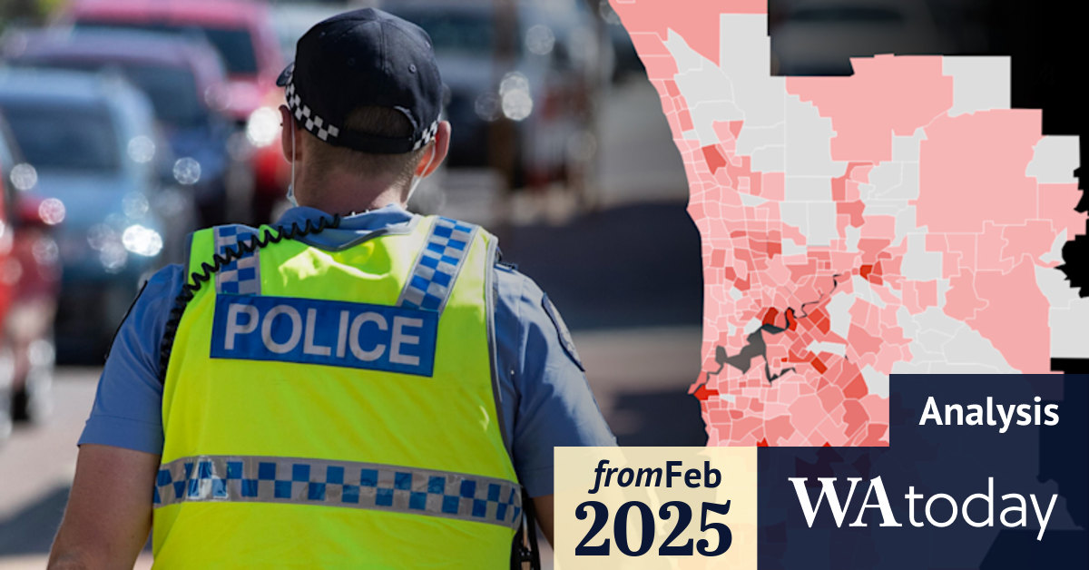 Which Perth suburb had the most crime in 2024?