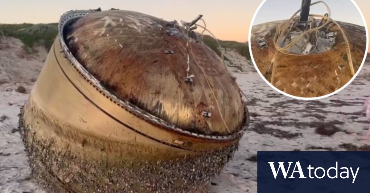 WA beach mystery object: Military called in to help identify giant ...