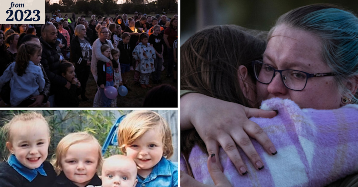 Corio shed fire: Hundreds attend vigil for three siblings killed in blaze