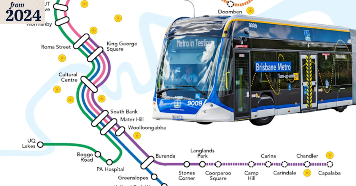 Brisbane Metro map: 22 new stations pitched from Springwood to ...