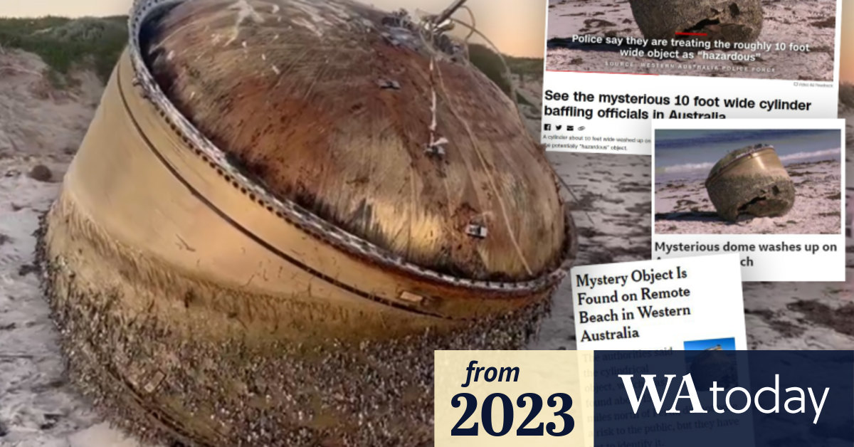 WA beach mystery: ‘Rocket junk’ washed up on WA beach makes ...