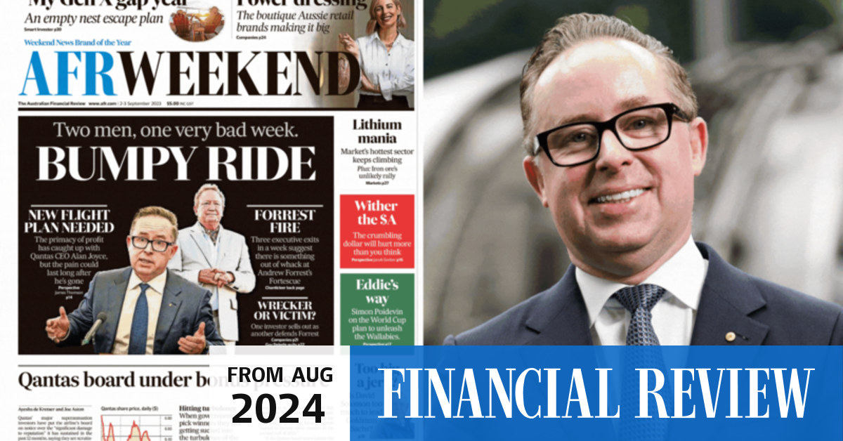 Michael Stutchbury picks his most memorable front pages from his 13 ...