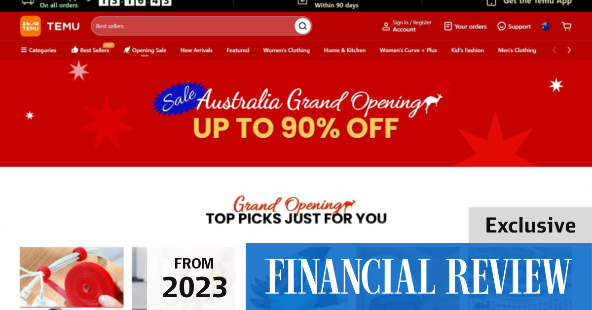 China’s Temu takes off with Australian bargain shoppers