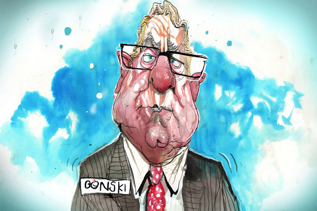 Gonski flies back to Sydney Airport