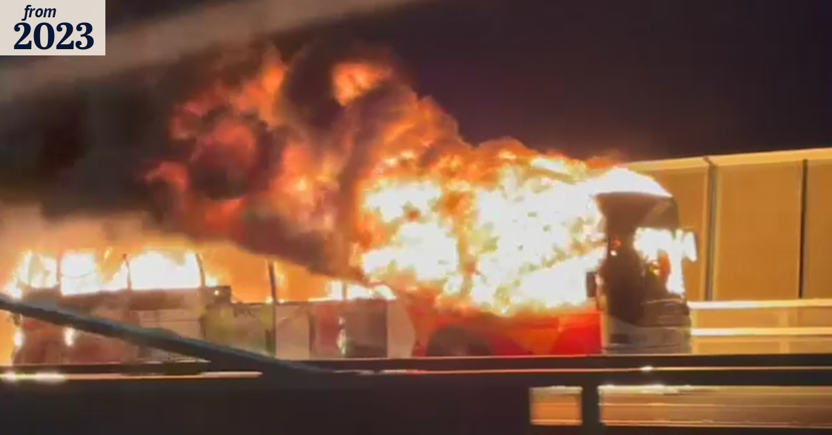 Bus fire on Melbourne’s West Gate Bridge causes major delays