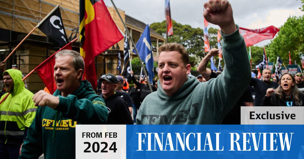 CFMEU national construction boss Zach Smith vows to push Labor on ...