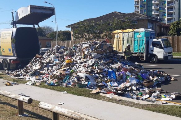 Brisbane garbage truck fires caused by household batteries