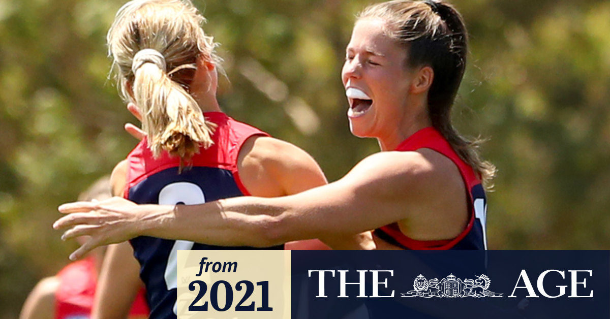 AFLW 2022: Kate Hore boots four goals for Melbourne Demons in practice ...