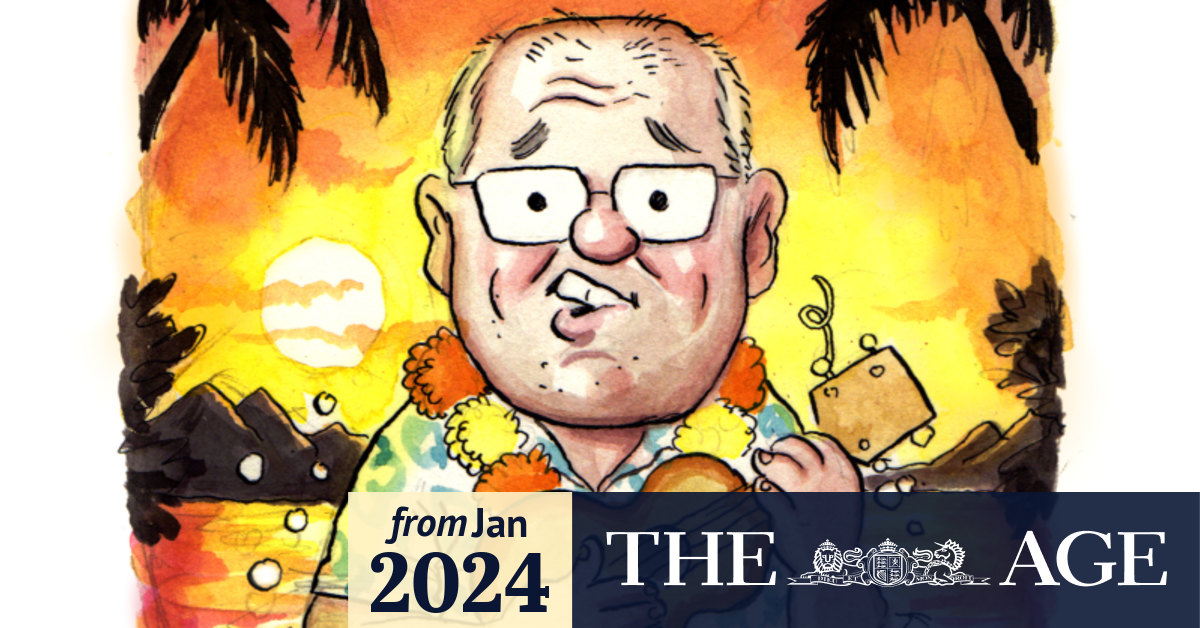 Scott Morrison signs off parliamentary career with Hawaiian holiday