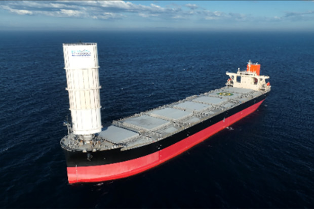 Emissions reduction: Giant sail helps power bulk coal carrier to Newcastle