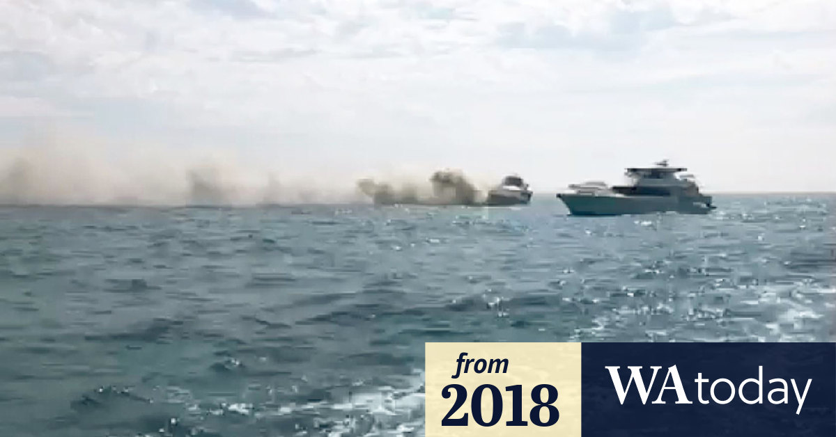Group forced to jump overboard as boat catches fire near Rottnest Island