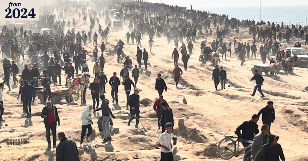 Israel war: Gaza famine looms as Palestinians air-dropped food from planes