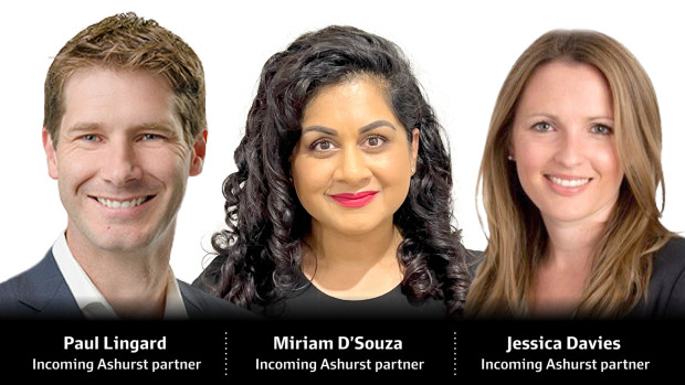 Ashurst poaches Jessica Davies, Miriam D’Souza and Paul Lingard from ...