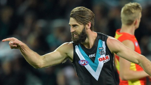 Justin Westhoff rewarded with first Port Adelaide best-and-fairest