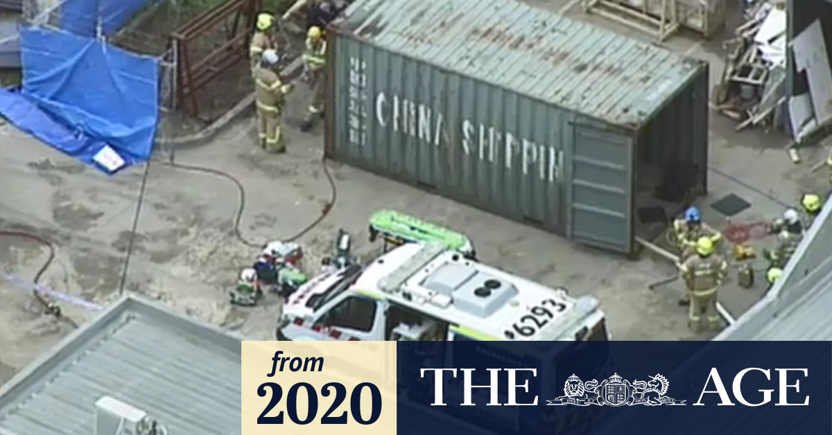 Worker dies after being trapped in shipping container by stone sheets