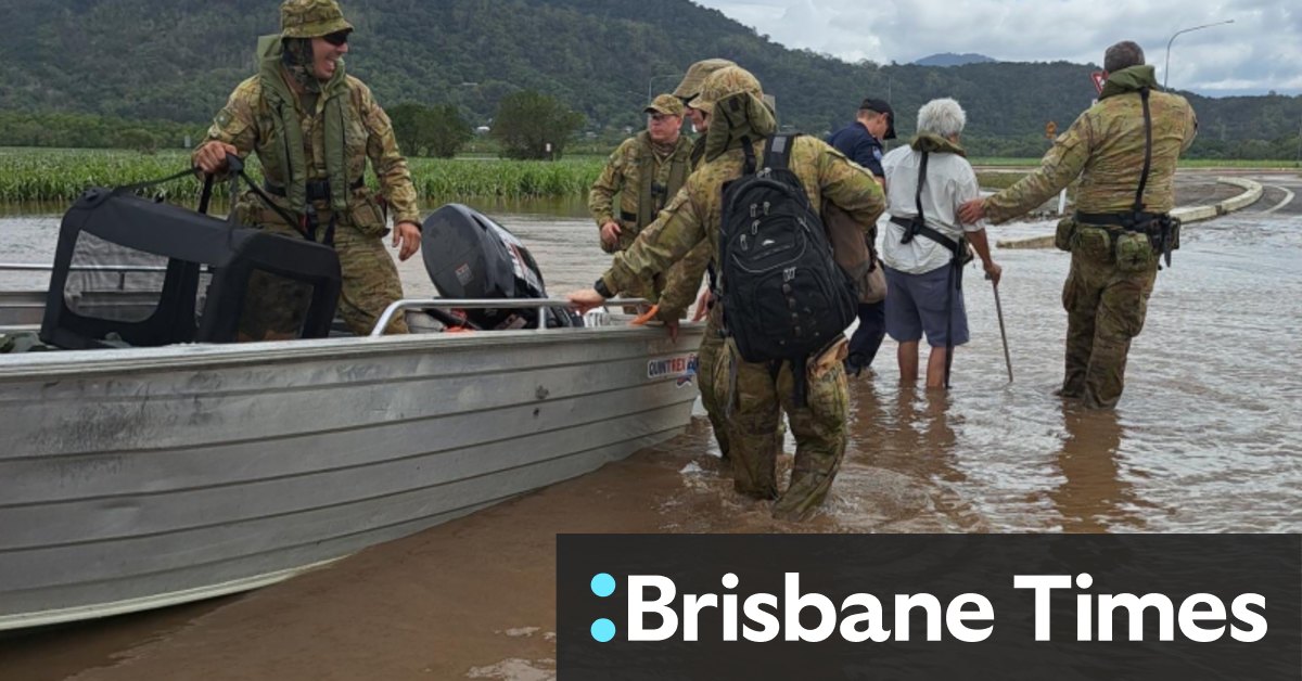 Queensland storms: Battling region hit again by heavy rain, cyclone threat