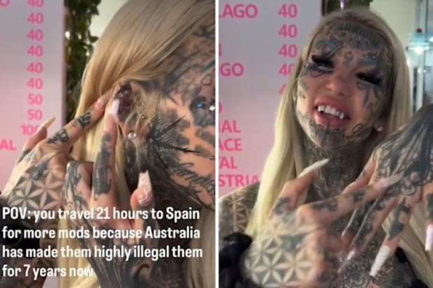 Australia’s most tattooed woman Amber Luke crosses border for ‘highly ...