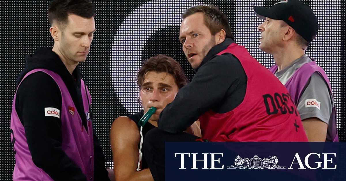 AFL 2025: Essendon Bombers forward Harrison Jones on his gruesome foot ...