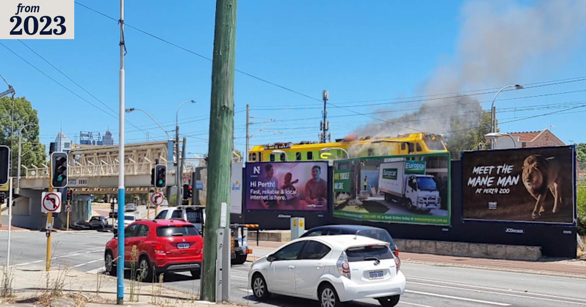 Midland line closed after train fire