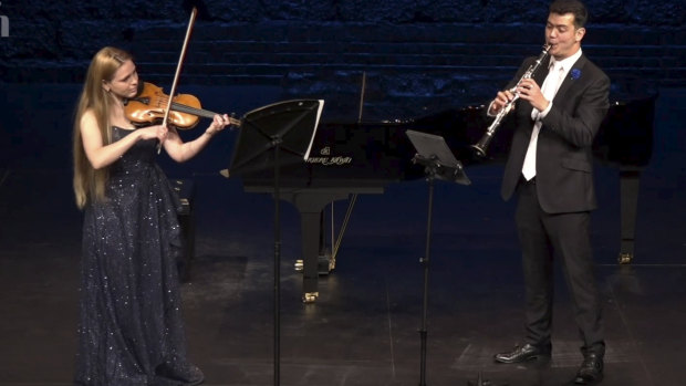 Domestic bliss as musical couple share classical solace