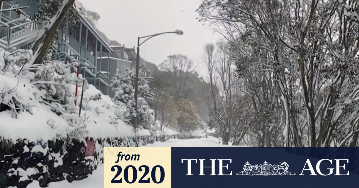 Snow falls as Melbourne on track for equal coldest spring day in 20 years
