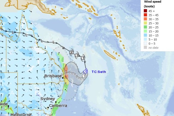 Cyclone Seth forecast to cross Queensland coast in coming days