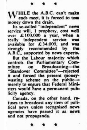 From the Archives, 1947: ABC launches independent news service