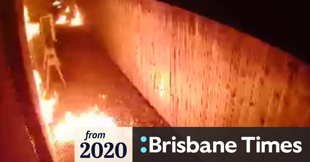 Couple and baby escape fire after flammable bottles thrown at home