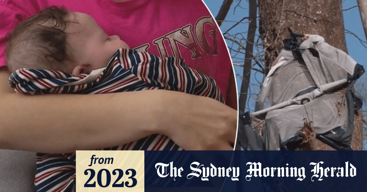 US tornado baby survives after tossed into tree