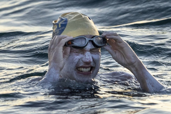 A cancer survivor's historic swim: Four non-stop English Channel crossings