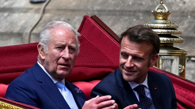 King Charles hosts French president Emmanuel Macron in London for UK ...