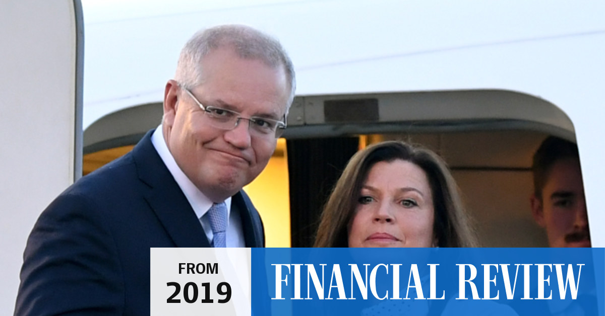 ScoMo dubs his new plane 'Shark One'