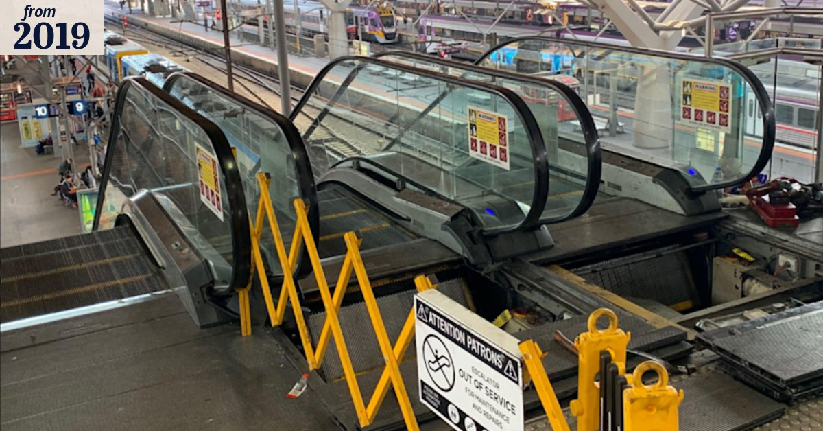 broken escalator