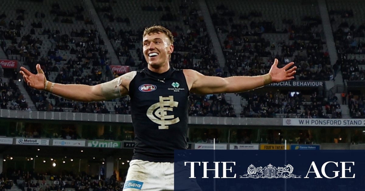 AFL 2024: Carlton Blues rest ruckman Tom De Koning and still thrash ...