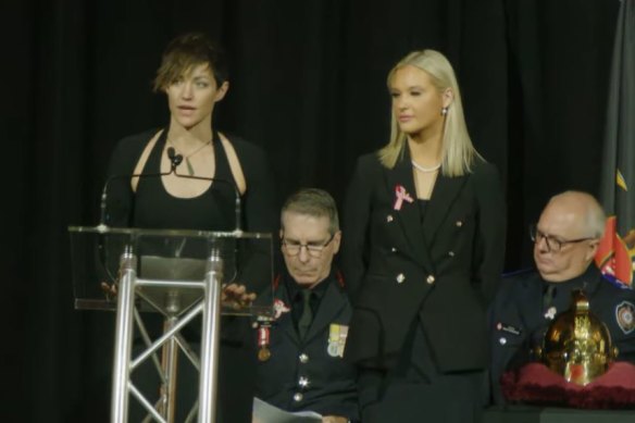 Izzy’s heartbroken partner opens up as fallen firefighter is farewelled
