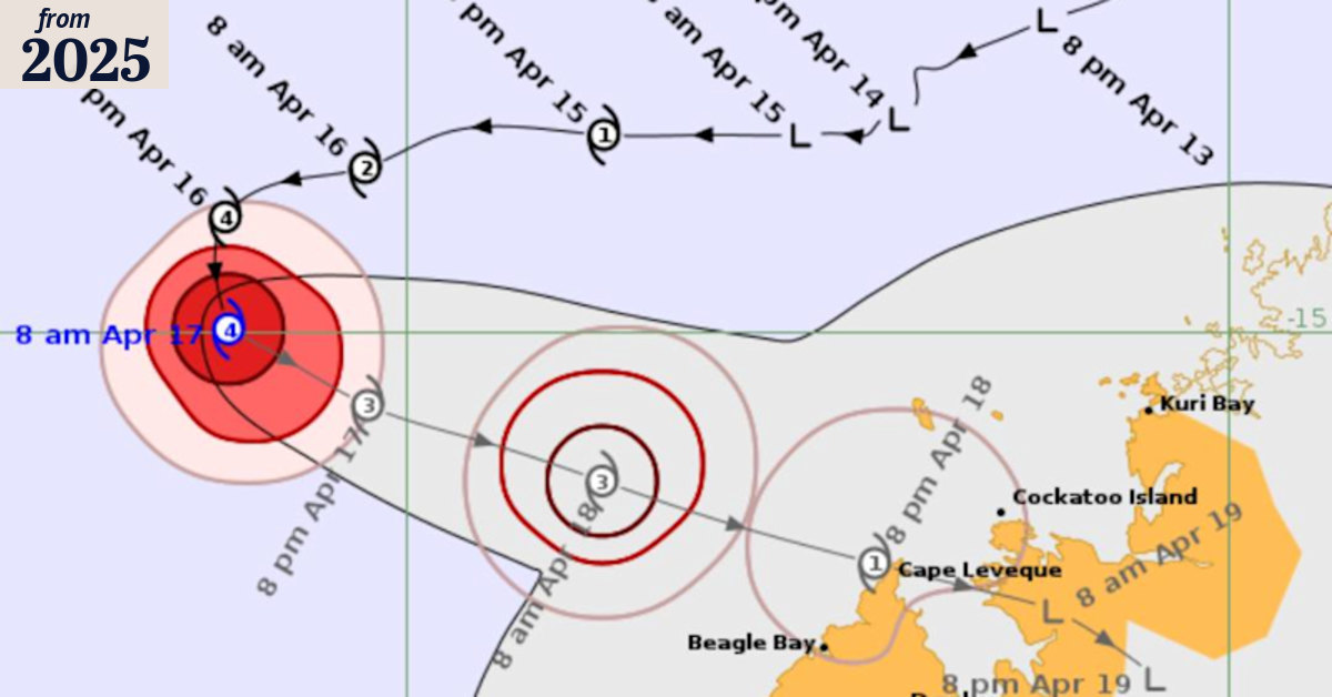 Tropical Cyclone Errol now Category 4 as it heads towards Broome and Derby