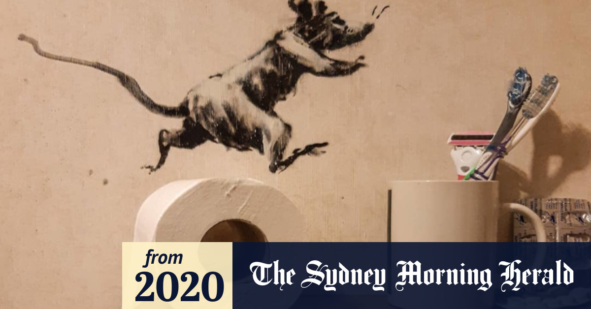 Bathroom Banksy: Street-artist's lockdown work